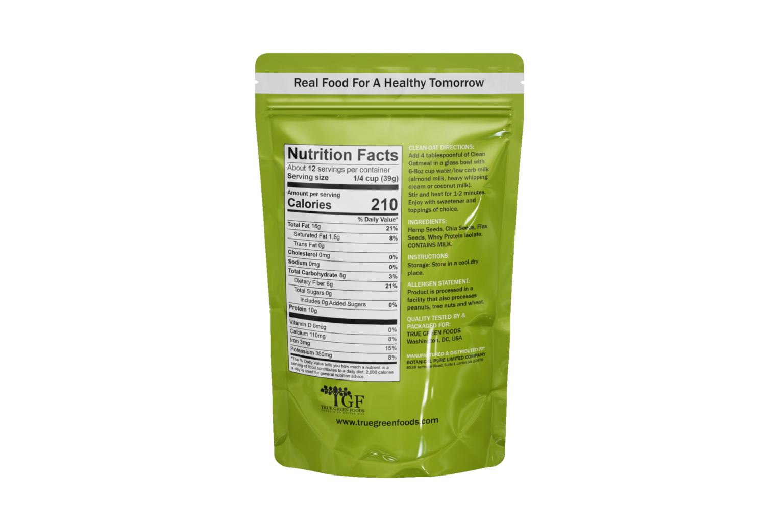 Clean-Oat – True Green Foods